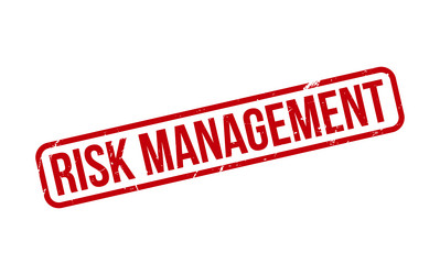 Red risk management rubber stamp seal Royalty Free Vector