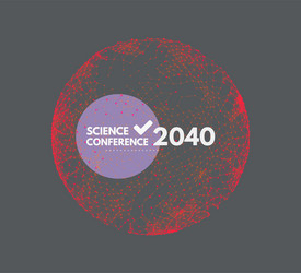 Science conference wavy surface with dynamic Vector Image