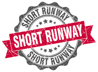 Short runway stamp sign seal Royalty Free Vector Image