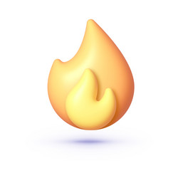 Cartoon fire 3d set for concept design Royalty Free Vector