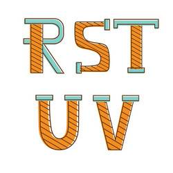 Alphabet letters a b c d e f Royalty Free Vector Image