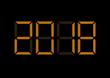 Realistic electronic numbers the dial Royalty Free Vector