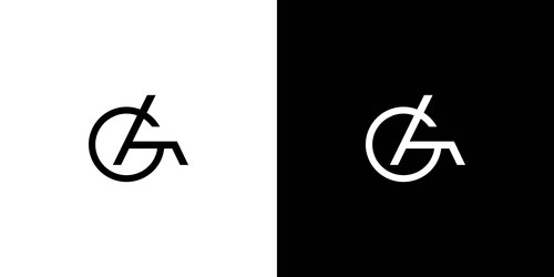 Modern and unique letter ga initials logo design Vector Image