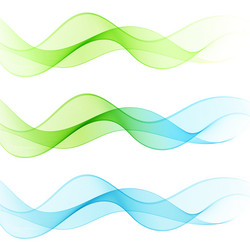 Set of color curve lines design element Royalty Free Vector