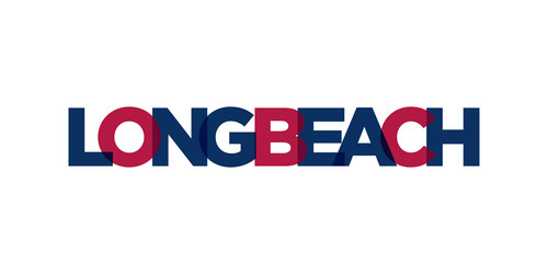 Long beach california usa typography slogan Vector Image
