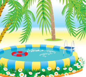 Outdoor pool Royalty Free Vector Image - VectorStock