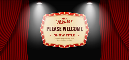 Now showing retro classic sign board background Vector Image