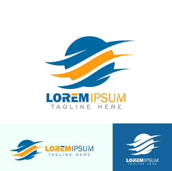 Swoosh template logo design Royalty Free Vector Image