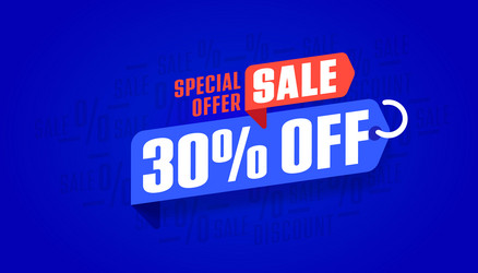 Big sale 30 percent off discount sticker template Vector Image