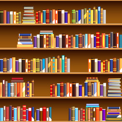 Library book shelf seamless pattern Royalty Free Vector