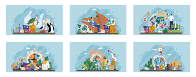 Climate change save the planet environmental Vector Image