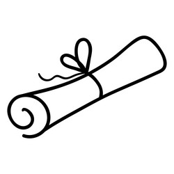 Scroll roll stroke Royalty Free Vector Image - VectorStock