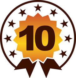 Emblem best quality number 1 Royalty Free Vector Image