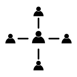 Employee engagement community icon person flat Vector Image