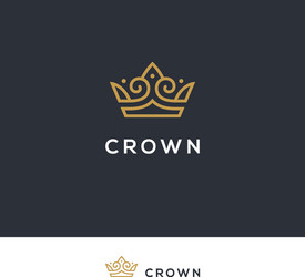 Crown line logo Royalty Free Vector Image - VectorStock
