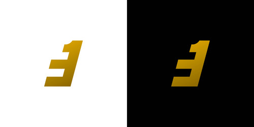 Unique and modern 1s logo design Royalty Free Vector Image