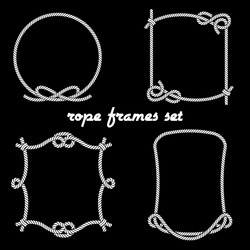 Rope knots frames set Royalty Free Vector Image