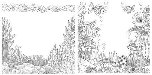 Floral border on white background Royalty Free Vector Image