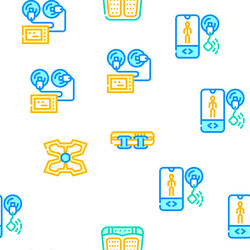 Ems training device seamless pattern Royalty Free Vector