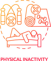 Physical inactivity blue gradient concept icon Vector Image