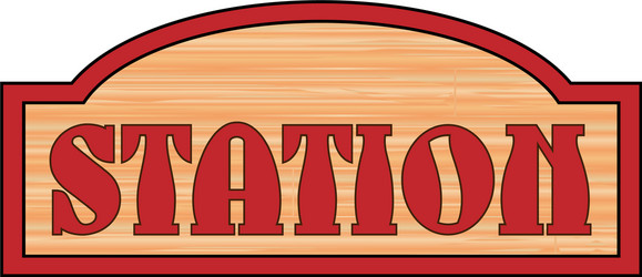 Rail crossing wooden sign Royalty Free Vector Image