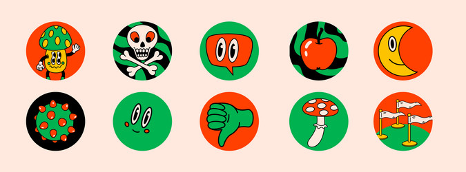 Cartoon abstract highlights covers Royalty Free Vector Image