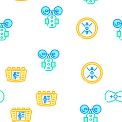 Ems training device seamless pattern Royalty Free Vector