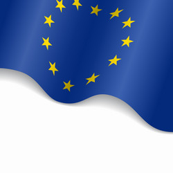 European union flag wavy abstract background Vector Image