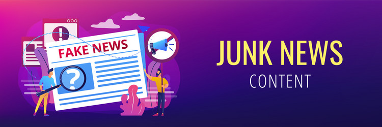 Fake news concept banner header Royalty Free Vector Image