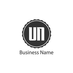 Initial letter un logo template design Royalty Free Vector