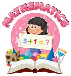 Math and number text banner Royalty Free Vector Image