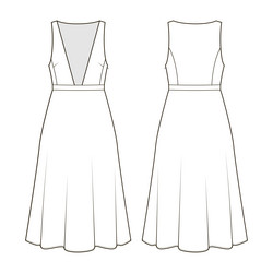 A line pinafore Royalty Free Vector Image - VectorStock