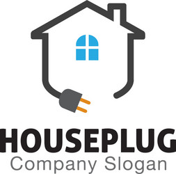 Plug house design Royalty Free Vector Image - VectorStock
