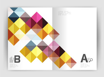 Square annual report brochure a4 print template Vector Image