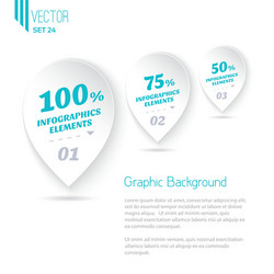 Three icons with text for infographic Royalty Free Vector