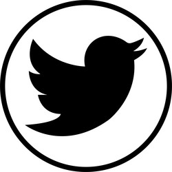 Twitter bird logo icon realistic social media Vector Image