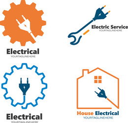 Electrical service and installation logo icon Vector Image
