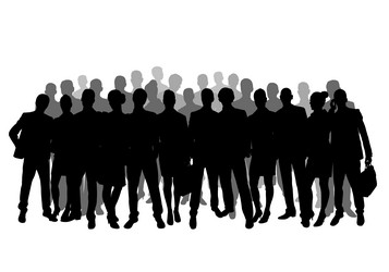 Group of people silhouette silhouettes Royalty Free Vector