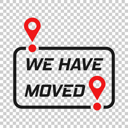 Move location icon in flat style pin gps on white Vector Image
