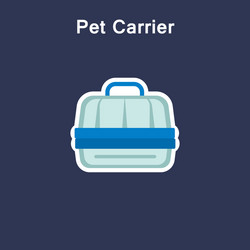 Pet carrier line icon Royalty Free Vector Image