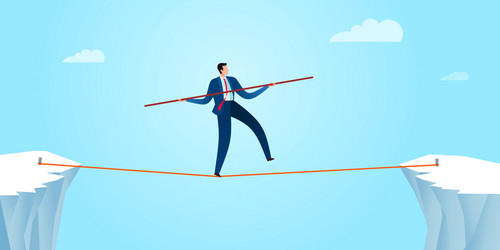 Business stability Royalty Free Vector Image - VectorStock