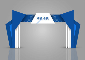 Exhibition stand gate entrance with for mock up Vector Image