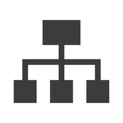 Flow chart icon on white background Royalty Free Vector