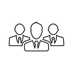 Boss businessman outline icon line art Royalty Free Vector