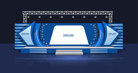 Event stage design for business conferences Vector Image