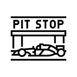 Pit stop vehicle speed auto color icon Royalty Free Vector
