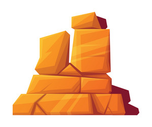 Rock and stone boulder stack as desert landscape Vector Image