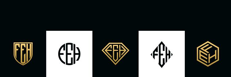 Initial letters ivj logo designs bundle this Vector Image