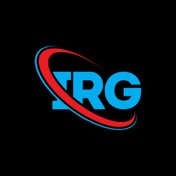 Irg circle letter logo design Royalty Free Vector Image