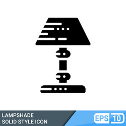 Lampshade icon in solid style Royalty Free Vector Image